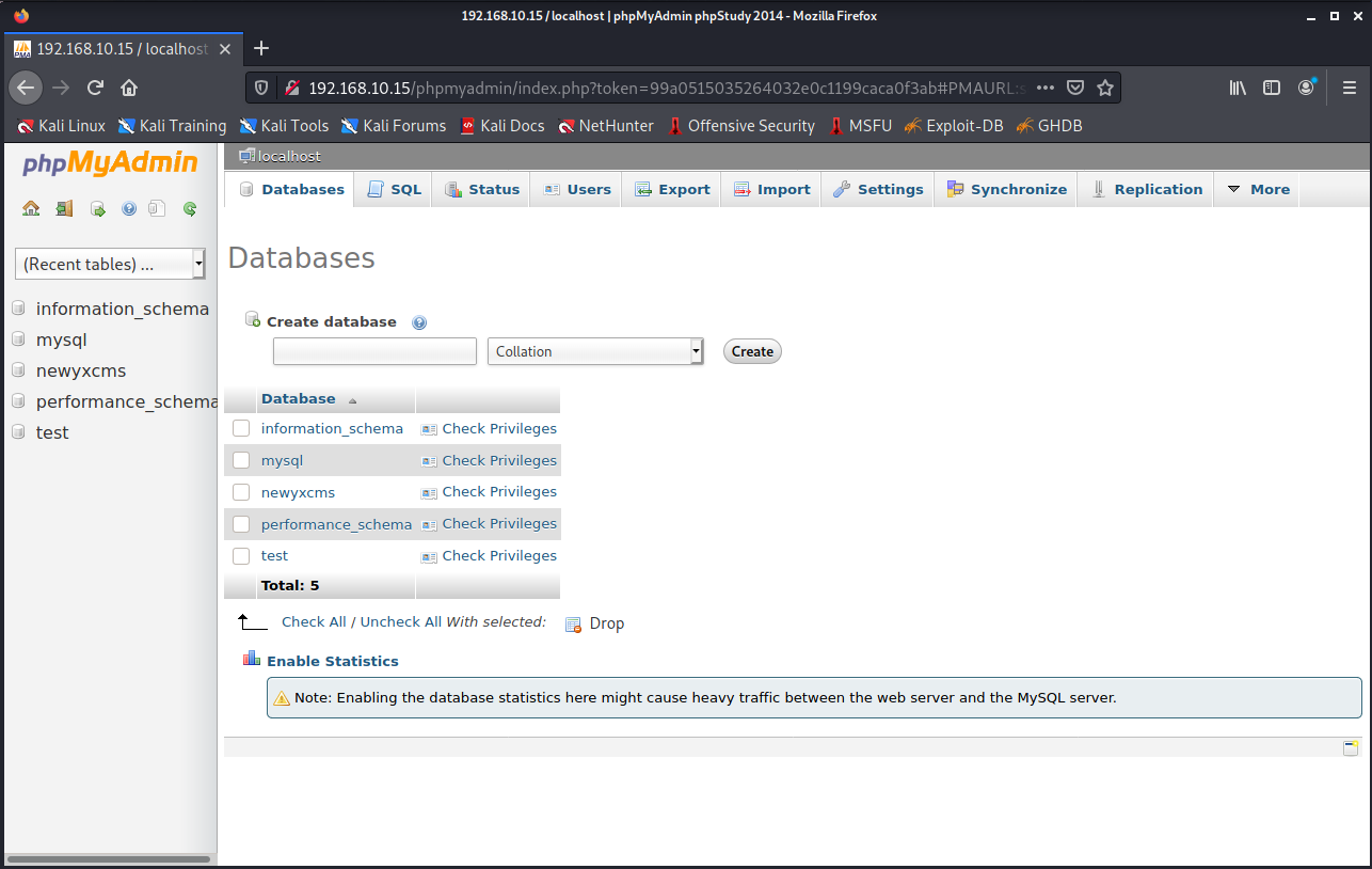 phpmyadmin页面getshell · Drunkmars's Blog